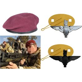 Parachute Regiment Maroon Beret with Official KING'S CROWN Cap Badge